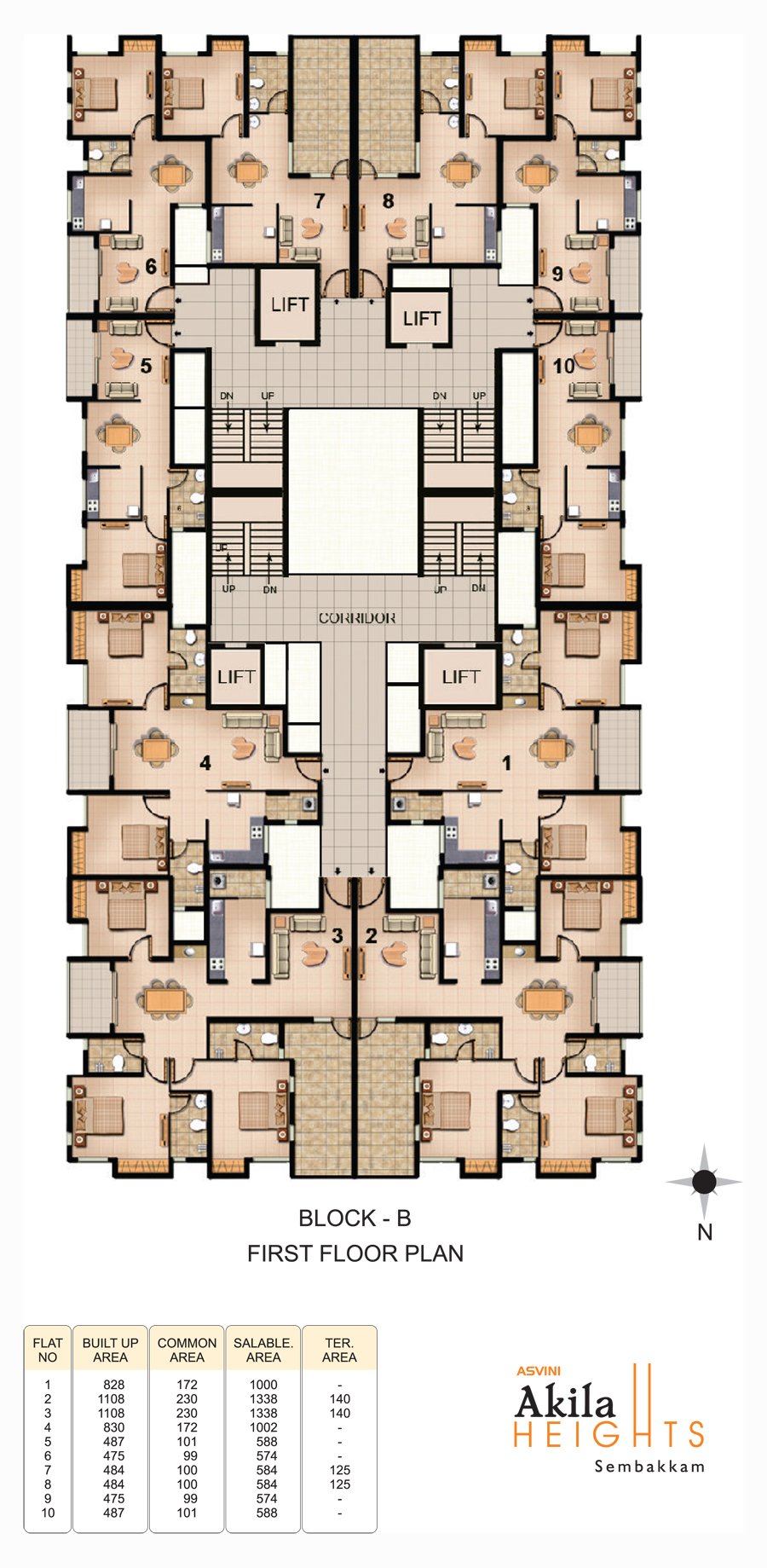 Akila Heights – Typical floor plan